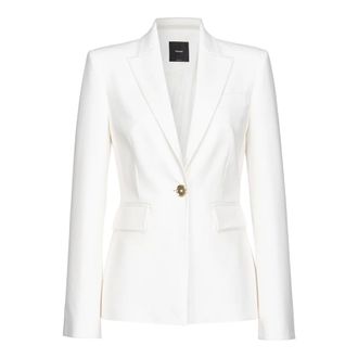 Pinko Pinko, Femme, Vestes, Blanc, Taille: 46 FR Gianburrasca Hulka Blazer