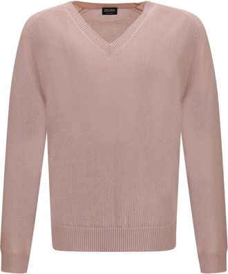 Ermenegildo Zegna pull à col v - Rose