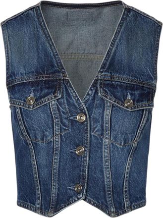Liu Jo Gilet en denim - Femme - Vestes - Bleu - Taille: 40 FR