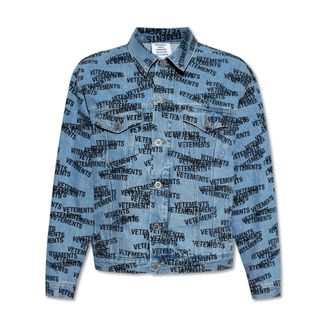 VETEMENTS Jeansjacke mit Logo - - Jackets - Herren - Blau - XS