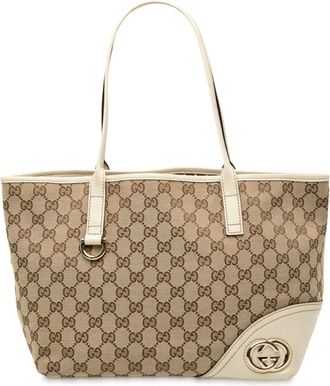Gucci Shopper - GG Canvas New Britt Tote - Gr. unisize - in Braun - f&uuml;r Damen