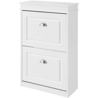 SoBuy [JAMAIS UTILISE] SoBuy SoBuy FSR78-W Armoire &agrave; chaussures avec 2 volets Rack &agrave; chaussures Basculeur de chaussures Schuhkipper