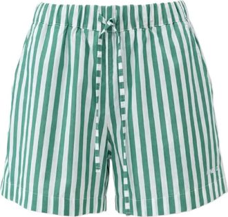 Hunza G embroidered striped shorts - Gr&uuml;n
