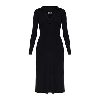 Moncler Lang&auml;rmeliges Midikleid - - Dresses - Damen - Schwarzk - M