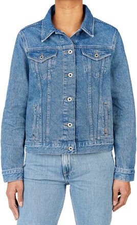 Pepe Jeans London Regular Jacket Damenjacke, Blau (Denim - IB7), 42