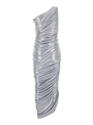 Norma Kamali Womens Long Dress Diana Metallic