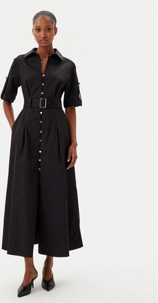 Fracomina Hemdkleid FR25SD3006W52001 Schwarz Regular Fit