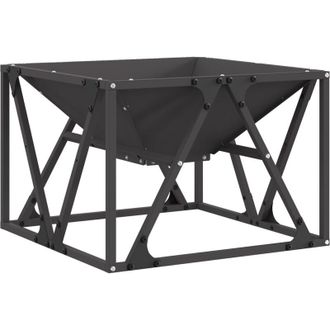 vidaXL Feuerplatz Schwarz 50 x 50 x 35 cm Kaltgewalzter Stahl Vidaxl