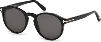 Tom Ford FT0591 IAN-02 Lunettes de soleil, Noir/Fum&eacute;e, 51 mm