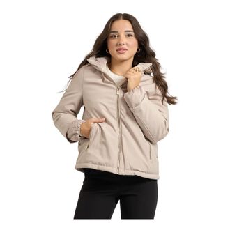 Yes-Zee YES Zee, Femme, Vestes, Beige, Taille: 44 FR Mid Down Jacket