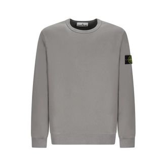 Stone Island Brushed Cotton Fleece - - Sweatshirts & Hoodies - Herren - Grau - M