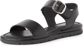 Tamaris Riemchensandale TAMARIS, Damen, Gr. 36, schwarz, Glattleder, Schuhe Riemchensandale, Plateau, Sommerschuh, Sandalette im Basic-Look