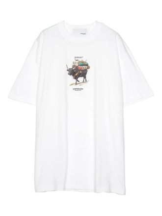 Yoshiokubo t-shirt Yak en coton - Blanc