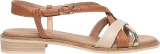 Nero Giardini Femme, Chaussures, Brun, Taille: 41 EU Sandales en cuir et tissu technique