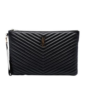 Saint Laurent Pre-owned Vintage Quilted Clutch - - Pre-owned - Damen - Schwarzk - ONE SIZE