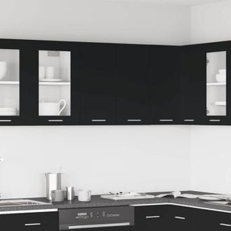 vidaXL Vidaxl - Armoire suspendue Noir 60x31x60 cm Bois ding&eacute;nierie