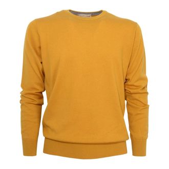 Cashmere Company Rundhals-Ausschnitt Strickware - - Knitwear - Herren - Gelb - 3XL