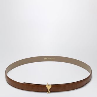 Ami Cognacfarbener Ami de Coeur G&uuml;rtel aus Leder