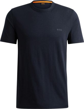 HUGO BOSS Leichtes T-Shirt mit gummiertem Logo-Schriftzug in
