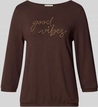 Tom Tailor Langarmshirt mit Glitzer-Schriftzug Good Vibes