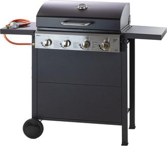Dema Dema - Gasgrill Texas, 4 Flammen x Grill Brenner, 3 Grillroste 59x35, mit Ablagen