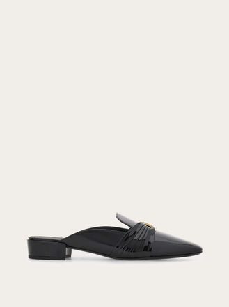 Ferragamo Damen Mule mit Gancini-Ornament Schwarz Gr&ouml;&szlig;e 36.5
