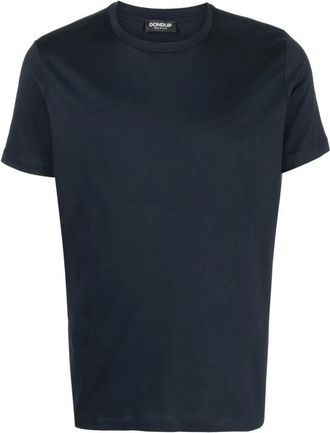 Dondup Homme, Tops, Bleu, Taille: XL T-shirt en jersey coupe classique &agrave; col rond