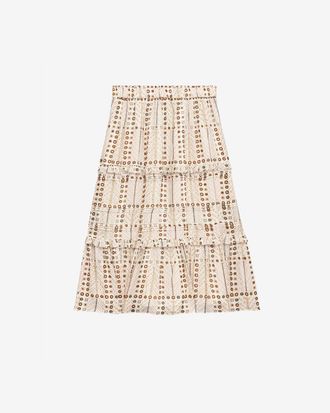 Isabel Marant Jupe Diya - Femme - &Eacute;cru - Taille 34 - Marant &Eacute;toile