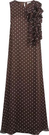 P.A.R.O.S.H. P.a.r.o.s.h., Femme, Robes, Brun, Taille: 36 FR Pallina Maxi Dress