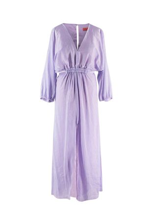Manning Cartell Lilac Backless Dress with Ruched Detail Size S