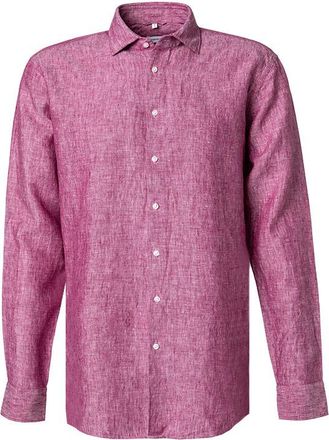 Seidensticker Seidensticker Herren Hemd violett Leinen