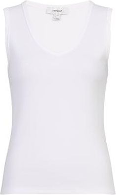 Topshop Top Rachel &agrave; col v en coton m&eacute;lang&eacute;