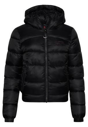 Superdry Damen Sports Bomberjacke mit Steppung Schwarz 40