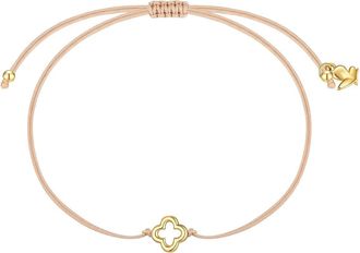 Glanzst&uuml;cke M&uuml;nchen Armband - Edelstahl Armband Kleeblatt - Gr. ONESIZE - in Gold - f&uuml;r Damen