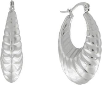 Dansk Copenhagen Femme, Accessoires, Gris, Taille: ONE Size Courage Waterproof Oval Ripple Statement Earring