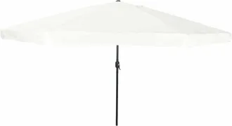 vidaXL Vidaxl - Parasol de jardin Blanc, Noir 395 x 395 x 245 cm