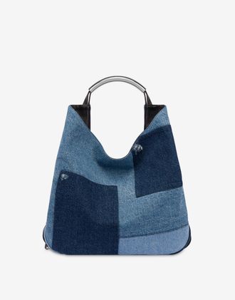 Moschino Sac à bandoulière moyen Moschino Handle Me - Bleu