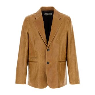 Our Legacy Kamel Leder Offener Blazer - - Jackets - Herren - Braun - M