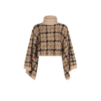 Twinset Jacquard-Cape - - Knitwear - Damen - Beige - XS/S