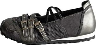 Generic JCVBN Mary Jane Chaussures plates pour femme avec noeud et bande crois&eacute;e Fond souple Surface en cuir R&eacute;tro Ballet Casual Chaussures d&eacute;t&eacute;, Couleur pist