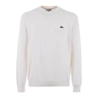 Lacoste Strickpullover mit Rundhalsausschnitt - - Knitwear - Herren - Wei&szlig; - S