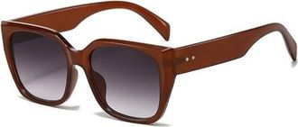 Generic Lunettes De Soleil Carr&eacute;es For Hommes Et Femmes, Monture Large, For Les Sports Plein Air(Brown)