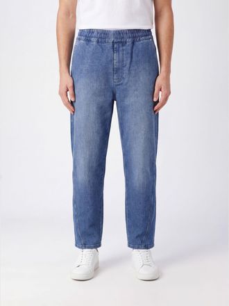 Emporio Armani Jean &agrave; jambe large en denim avec taille &eacute;lastiqu&eacute;e