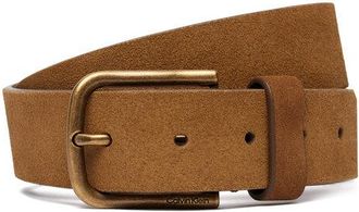 Calvin Klein G&uuml;rtel Round Buckle Suede 35Mm Fixed LV04D7070G Braun