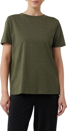 Comma T-Shirt mit dezenten Schmucksteinen