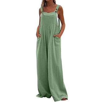 Generic Combinaison Pantalon Femme Chic Et &Eacute;l&eacute;gant Jumpsuit R&eacute;tro Salopette Grande Taille Jambe Large Imprim&eacute; Fantaisie Jumpsuit Ample Taille Haute Combinaiso