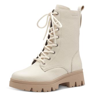 Tamaris COMFORT Damen Stiefeletten zum Schnüren mit Reißverschluss ohne Futter, Weiß (Offwhite), 40 EU