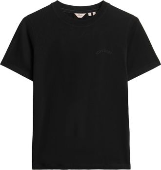 Superdry Damen Essential T-Shirt mit Logostickerei Schwarz 38