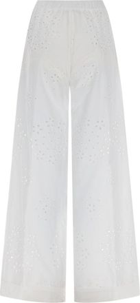 Herno Sangallo Embroidery Trousers - White