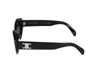 Celine Unisex Cl40238u Logo-Embellished Oval Sunglasses Black Standard